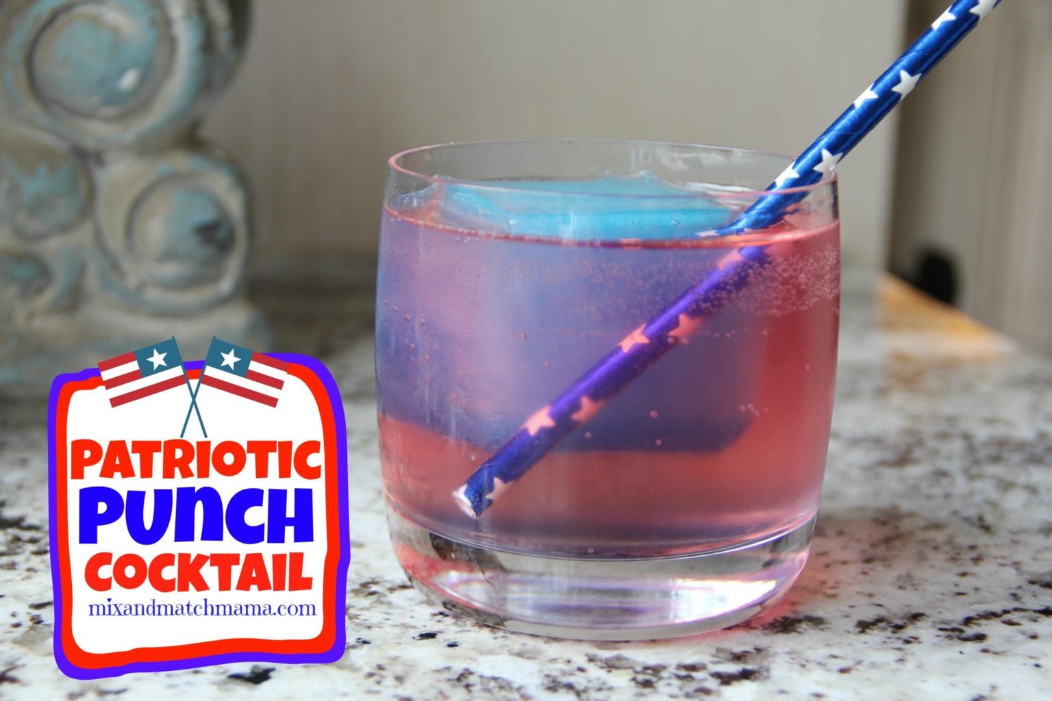 Patriotic Punch Cocktail - Mix & Match Mama