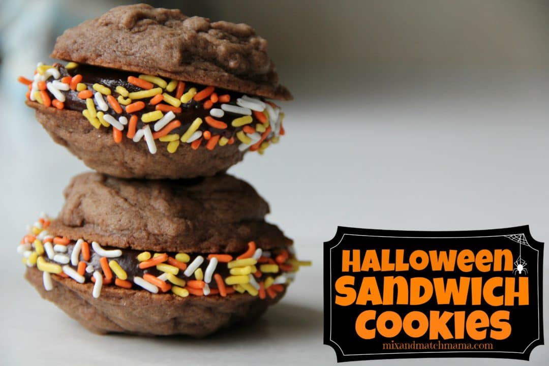 Halloween Sandwich Cookies - Mix & Match Mama