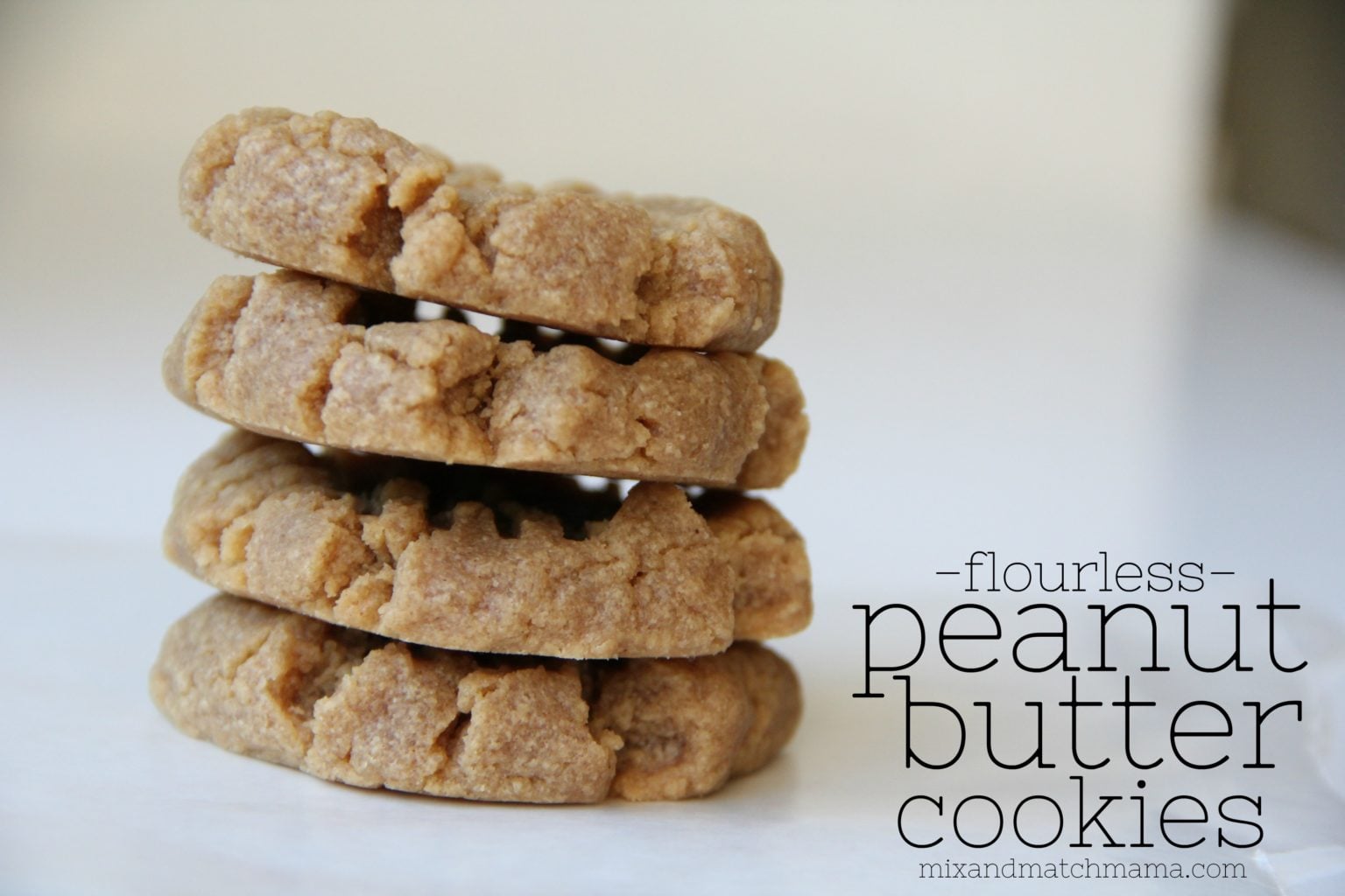 Flourless Peanut Butter Cookies - Mix & Match Mama