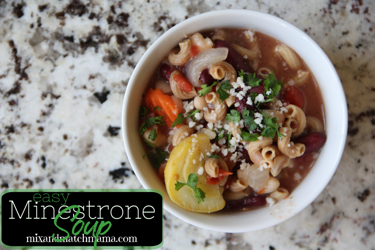Easy Minestrone Soup - Mix & Match Mama