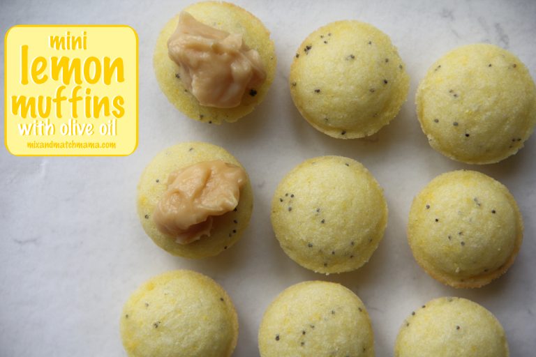 Mini Lemon Muffins with Olive Oil - Mix & Match Mama