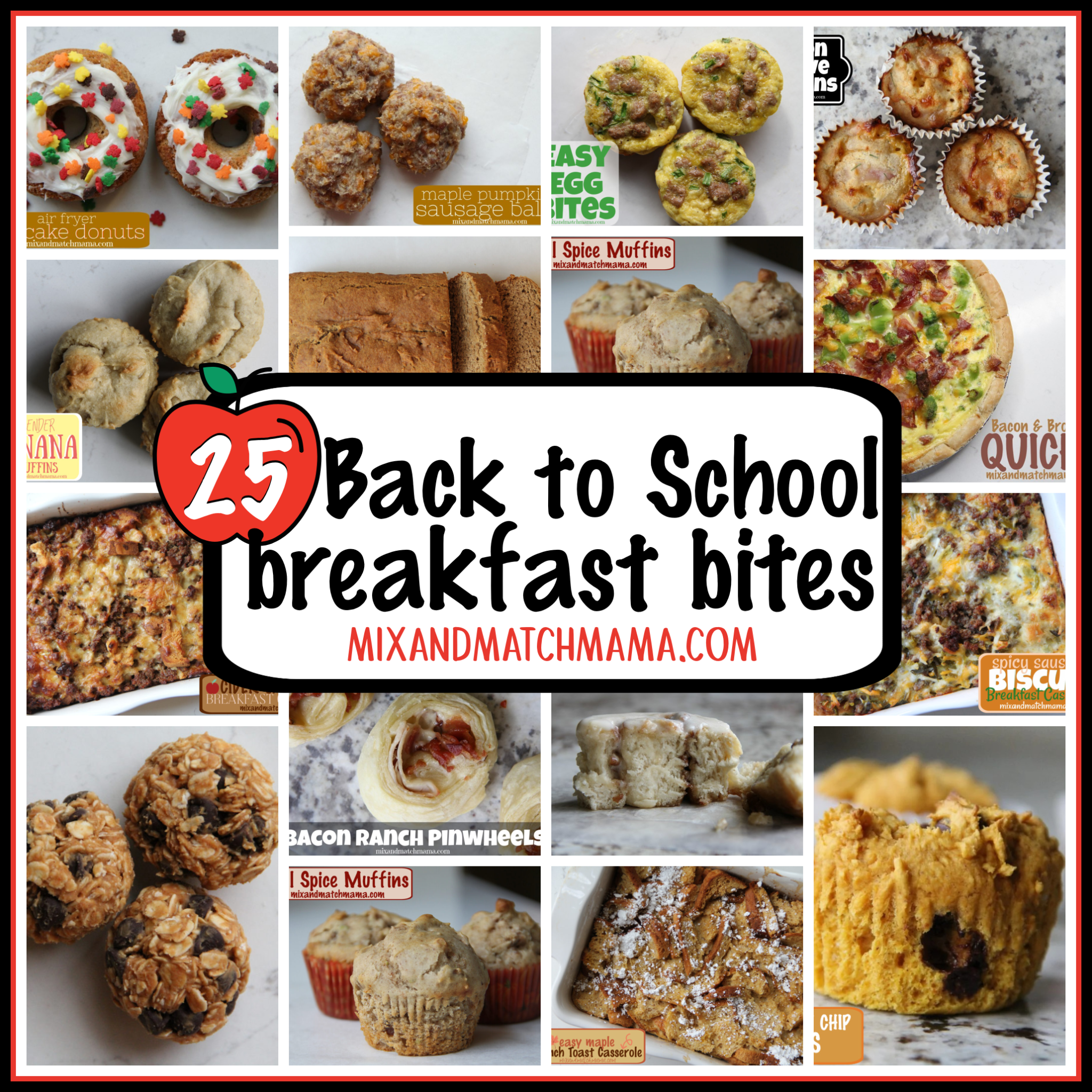 Back to School Breakfast Bites - Mix & Match Mama