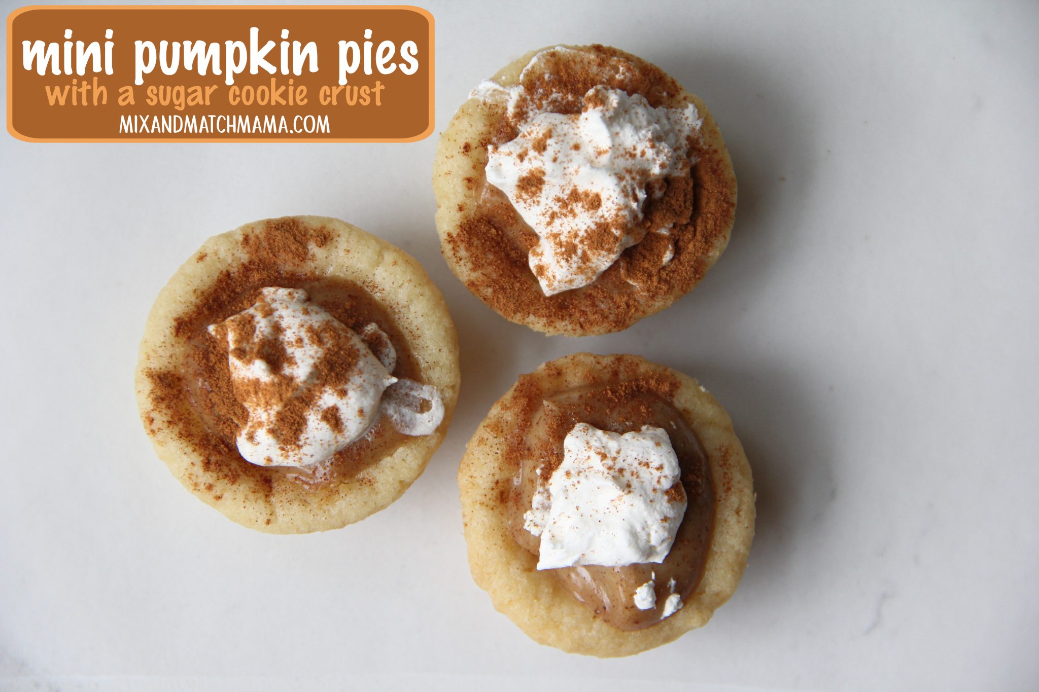 Mini Pumpkin Pies - Mix & Match Mama