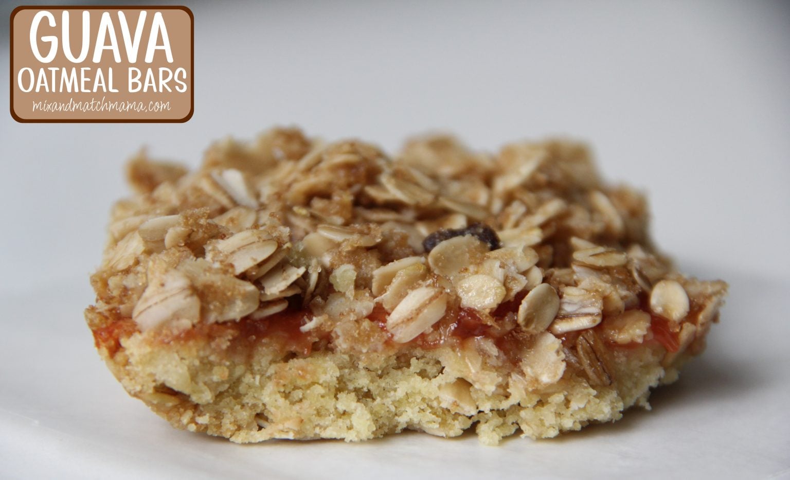Guava Oatmeal Bars - Mix & Match Mama
